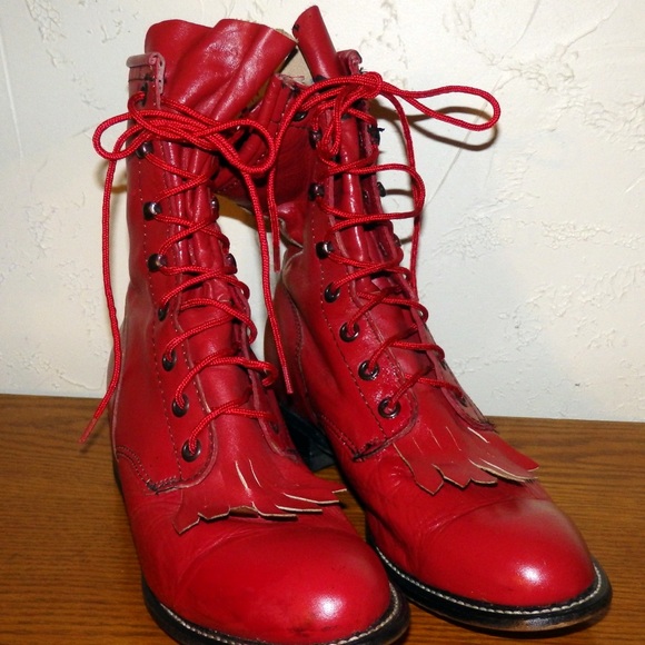 Rodeo Drive | Shoes | Rodeo Drive Red Leather Boots Size 45 | Poshmark